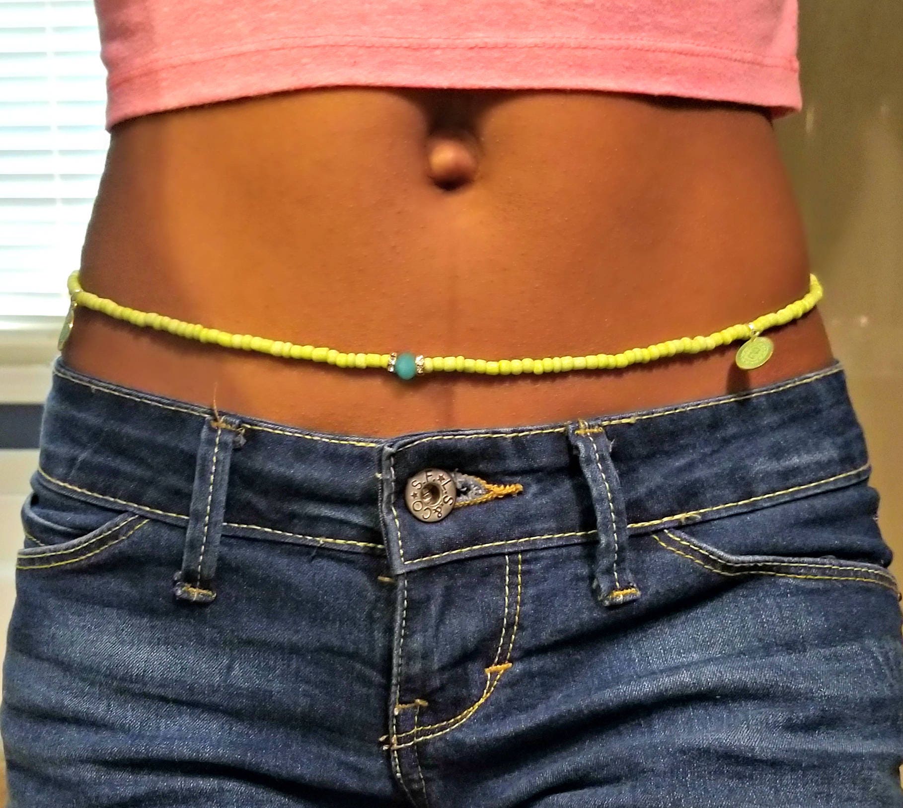 Waist Beads Beaded Belly Chain Seed Beads African Waist Etsy