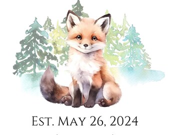 Customizable Woodland Bird Baby Sign, 11x14 DIGITAL DOWNLOAD - Etsy