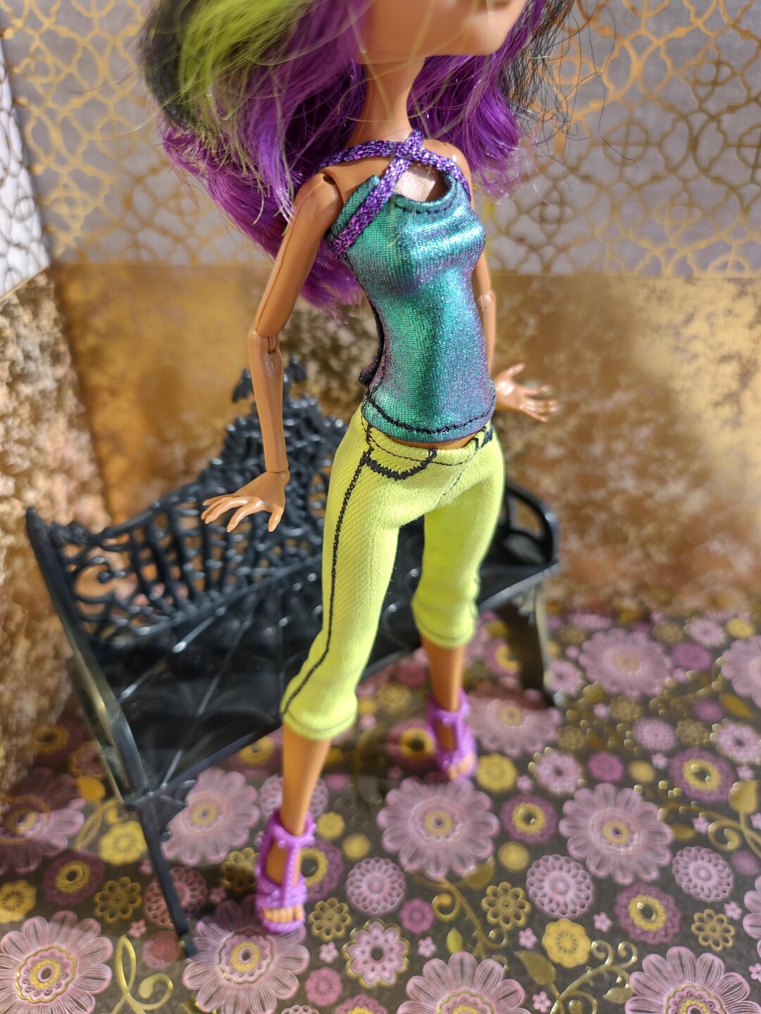 Electric Yellow Capris - Monster Girl High Fashion - Etsy