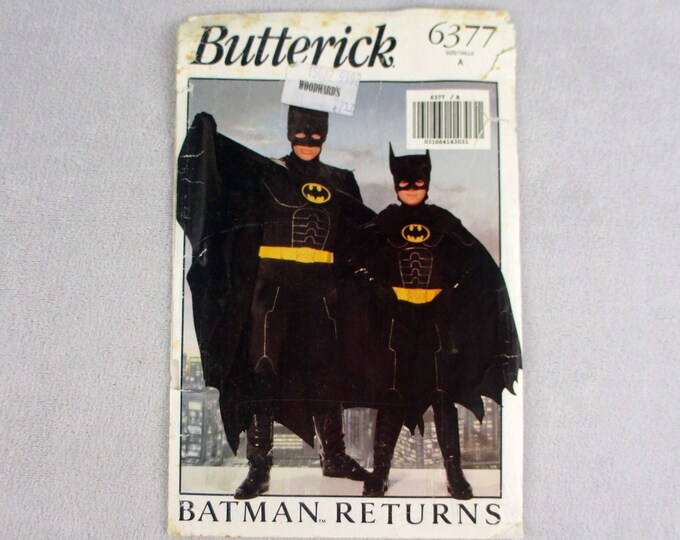 Batman Costume Sewing Pattern Mens and Boys Batman Returns Butterick ...