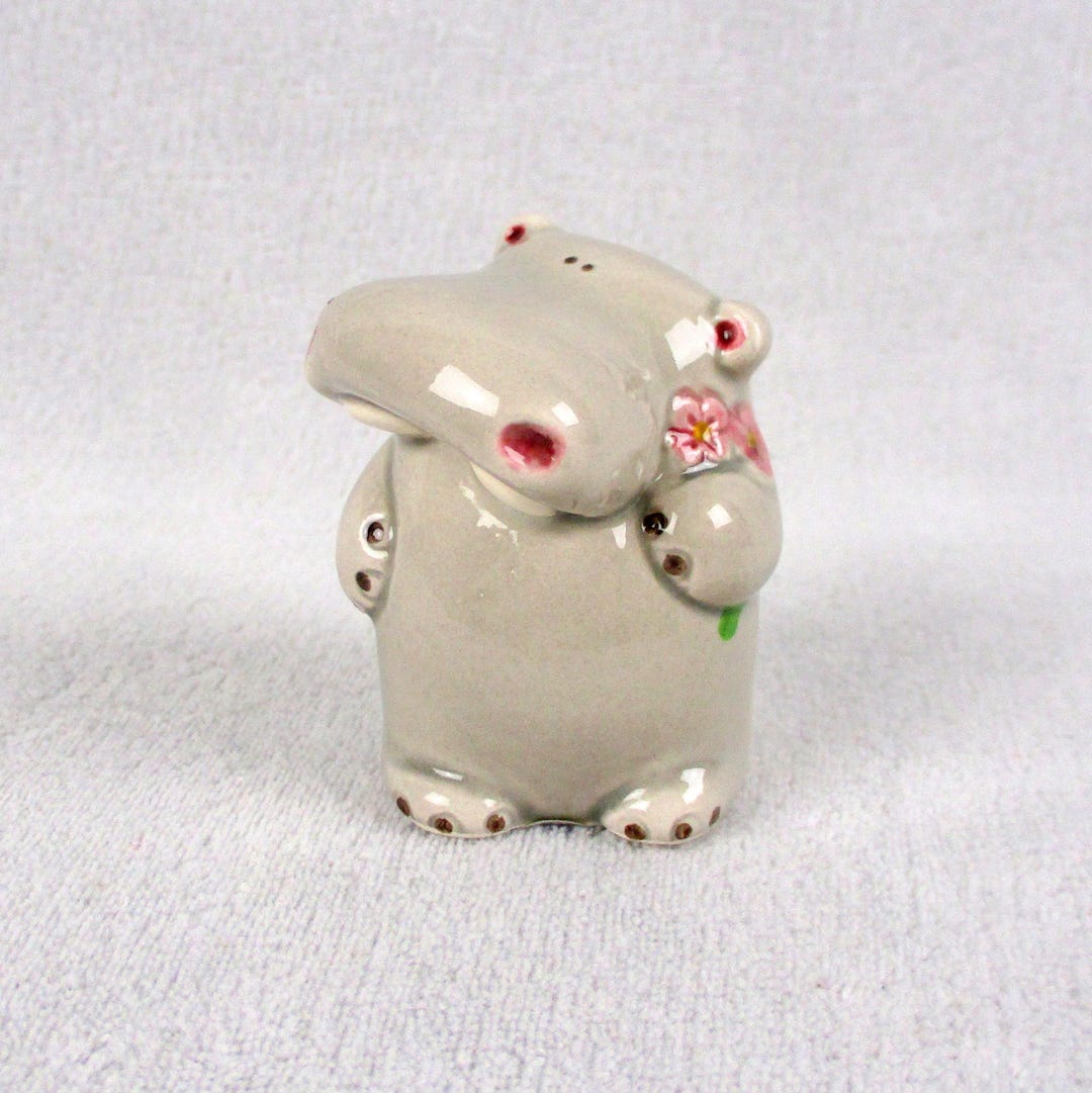 House Hippo Small Miniature Good Luck Whimsical Vase Toothpick Lipstick ...