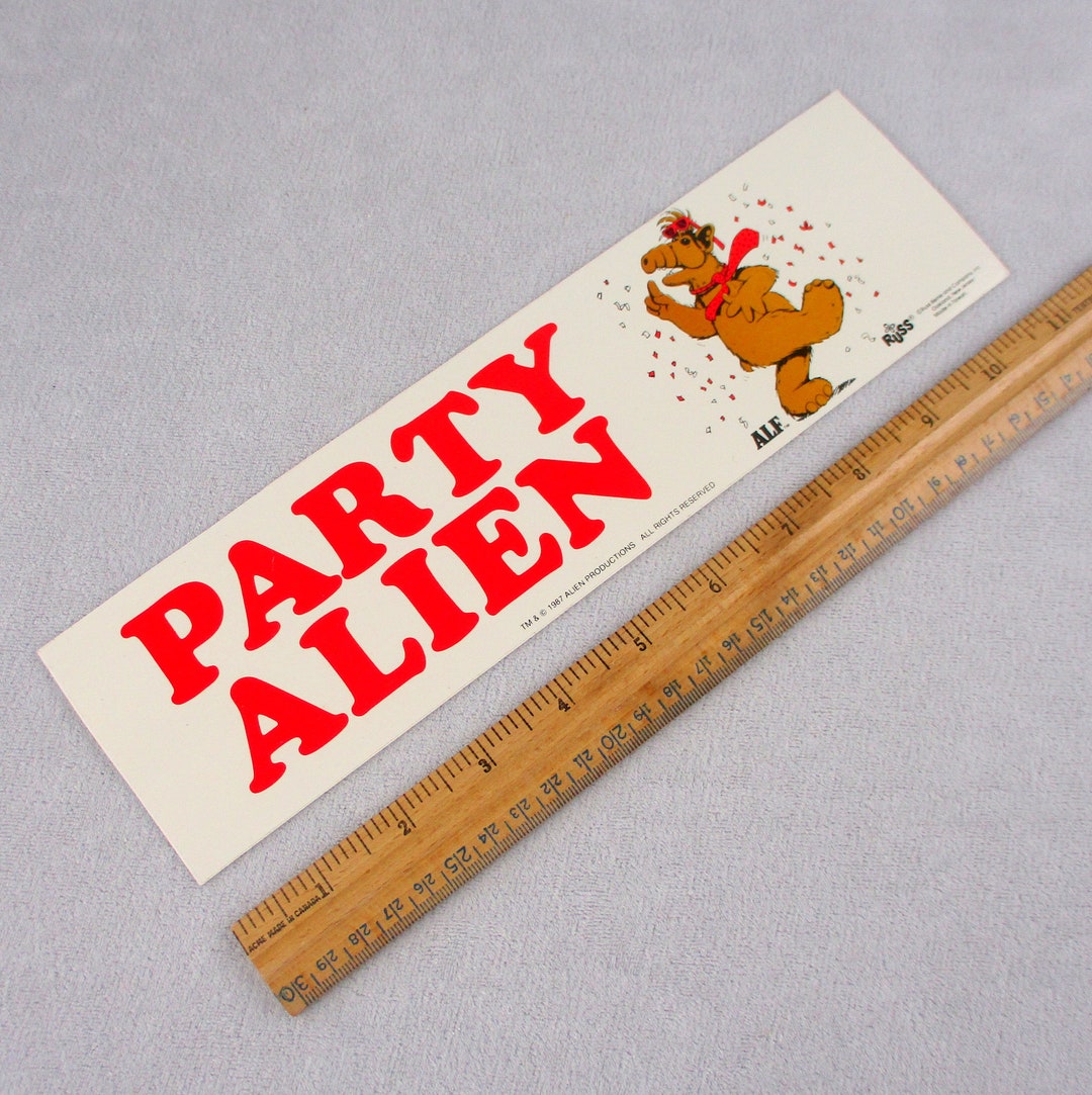 Alf Bump Sticker Vintage 1980s TV Show Party Alien Russ Berrie - Etsy