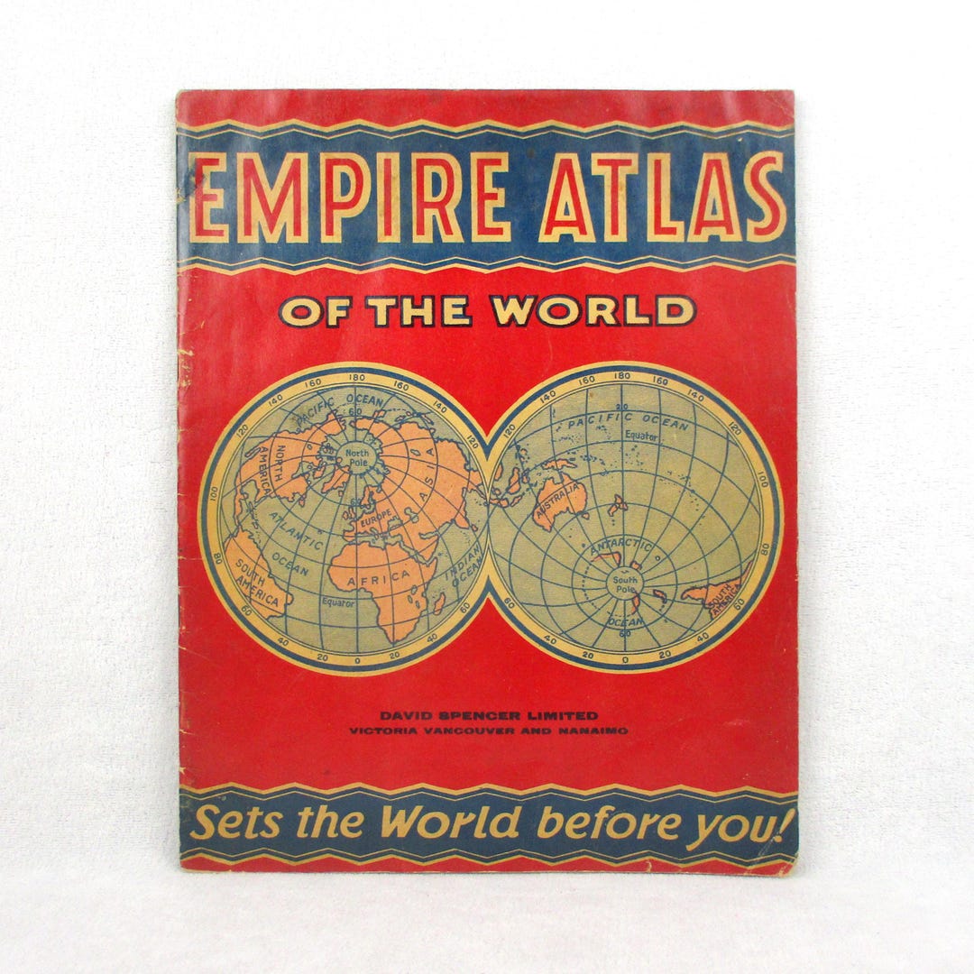 1930s Empire World Atlas Global Maps Book Vintage Antique History - Etsy