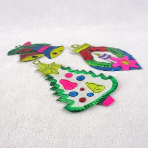 Mexican Punched Tin Milagro Vintage 1970s Christmas Ornaments Candle ...