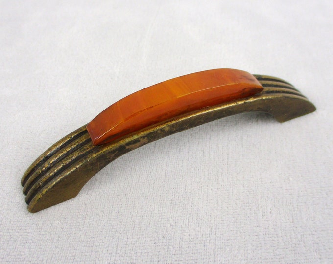 Art Deco Bakelite Brass Drawer Pull Door Knob Dresser Handle Bronze ...
