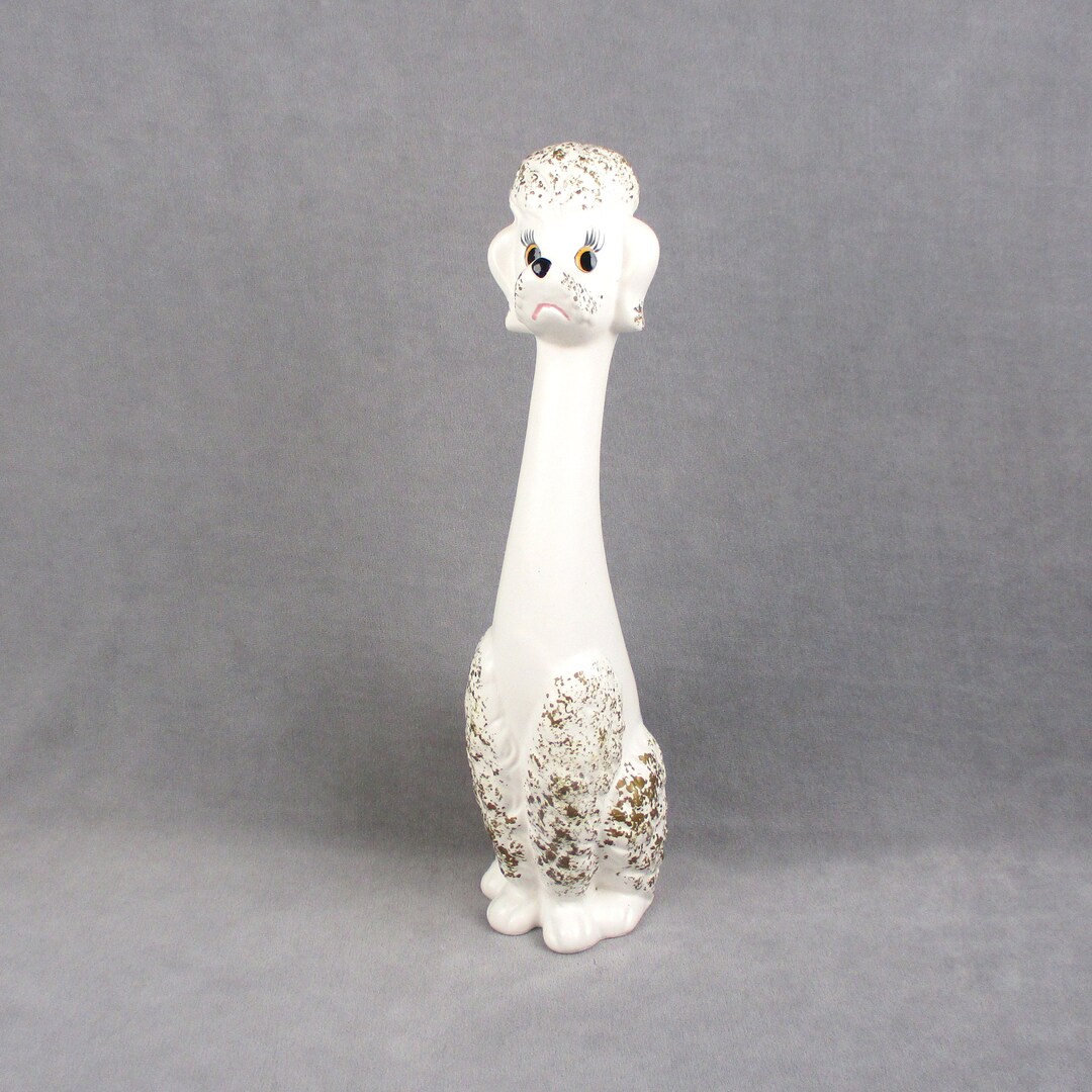 Disapproving White French Poodle Clinky Figurine Vintage 1950 1960 Sad ...