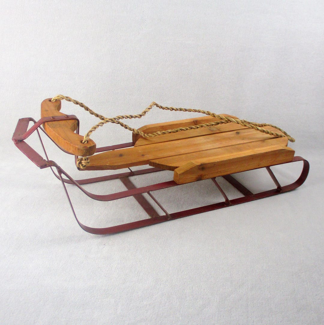 Wood Sleigh Christmas 18 Inch Doll Sled Vintage 1960s Santa Claus ...