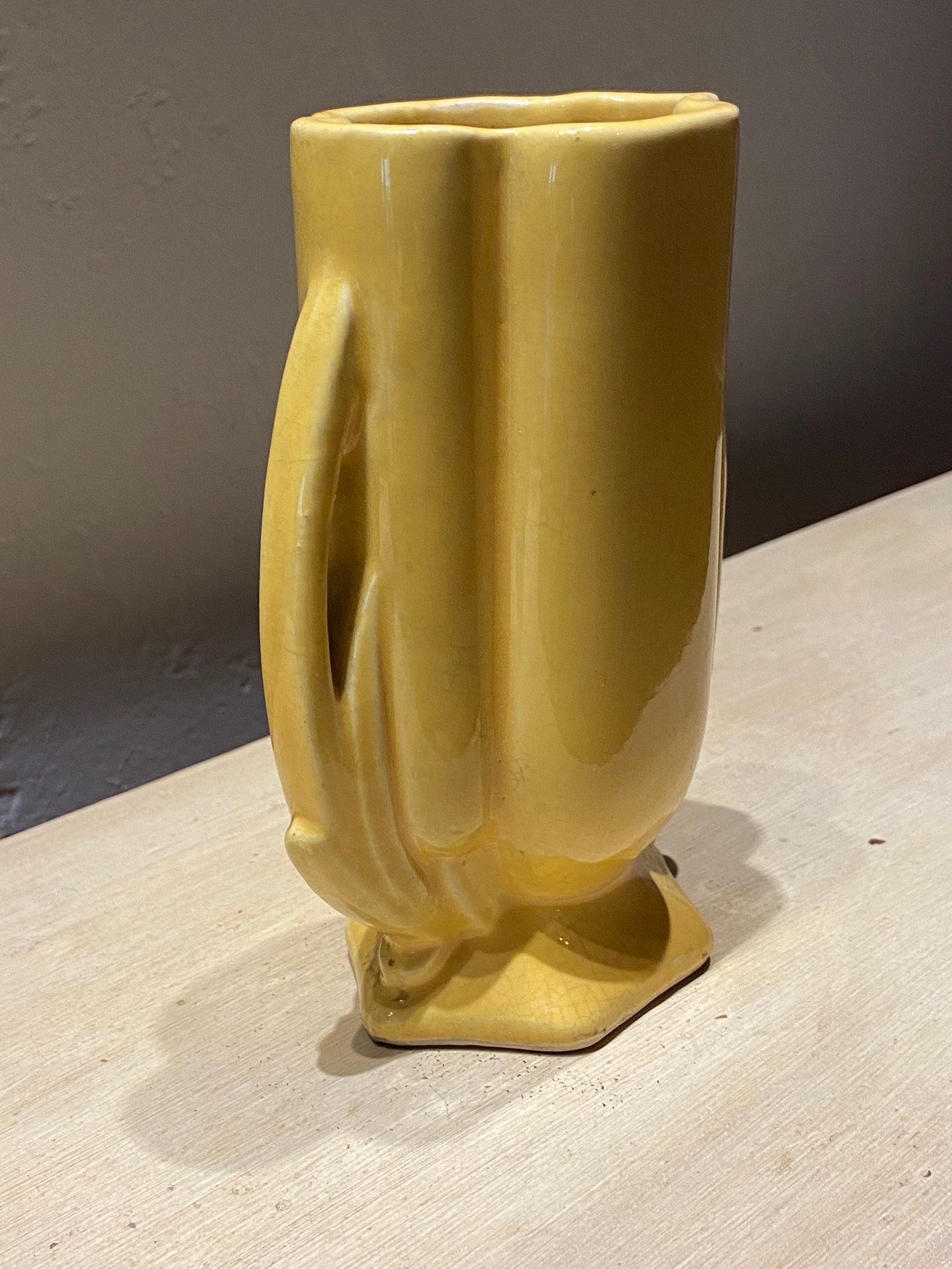 Vintage Yellow Gold Shape 105 1940's Mccoy Art Deco Art Pottery Vase - Etsy