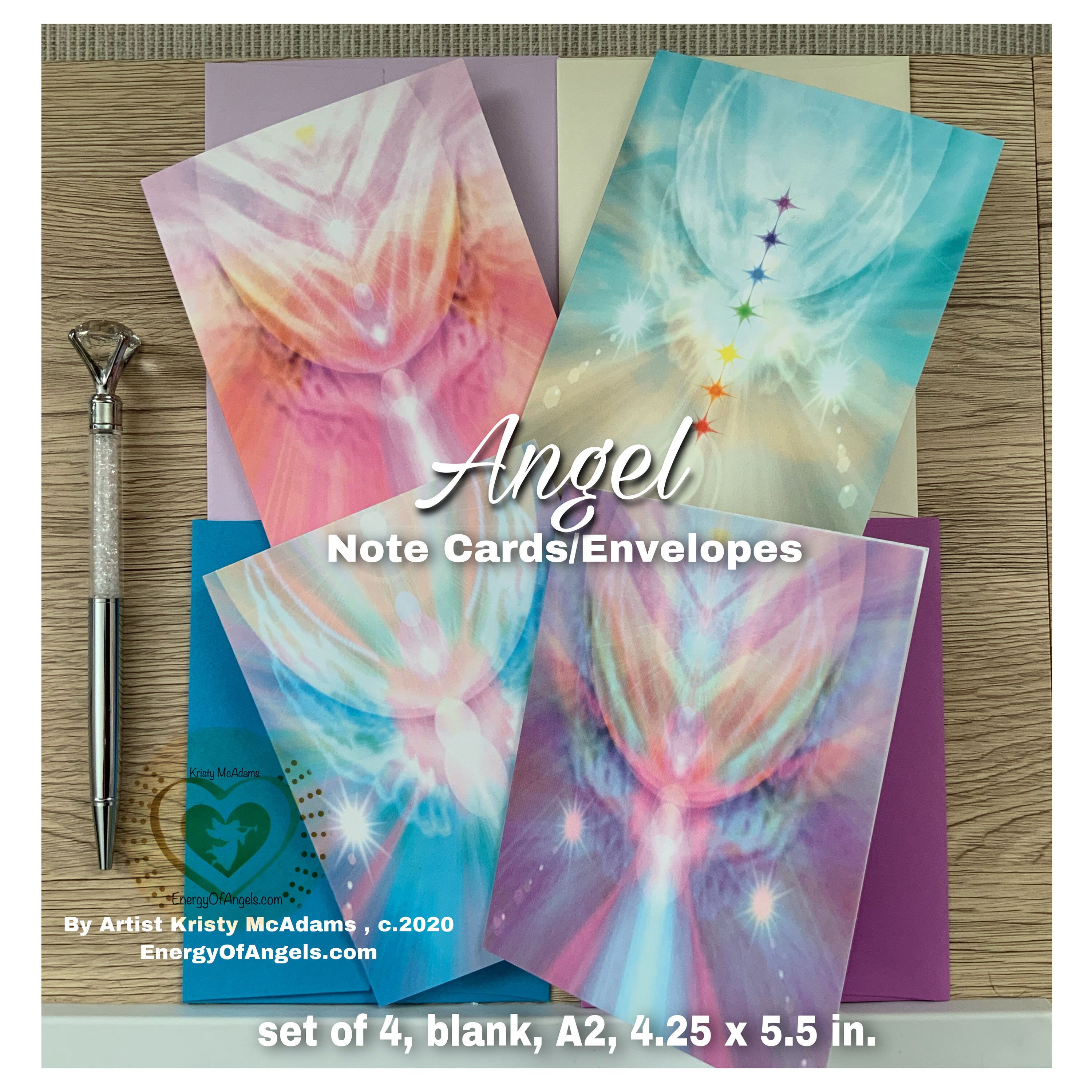 Angel Note Cards Greeting Set Angel Notes Angel Art Print | Etsy