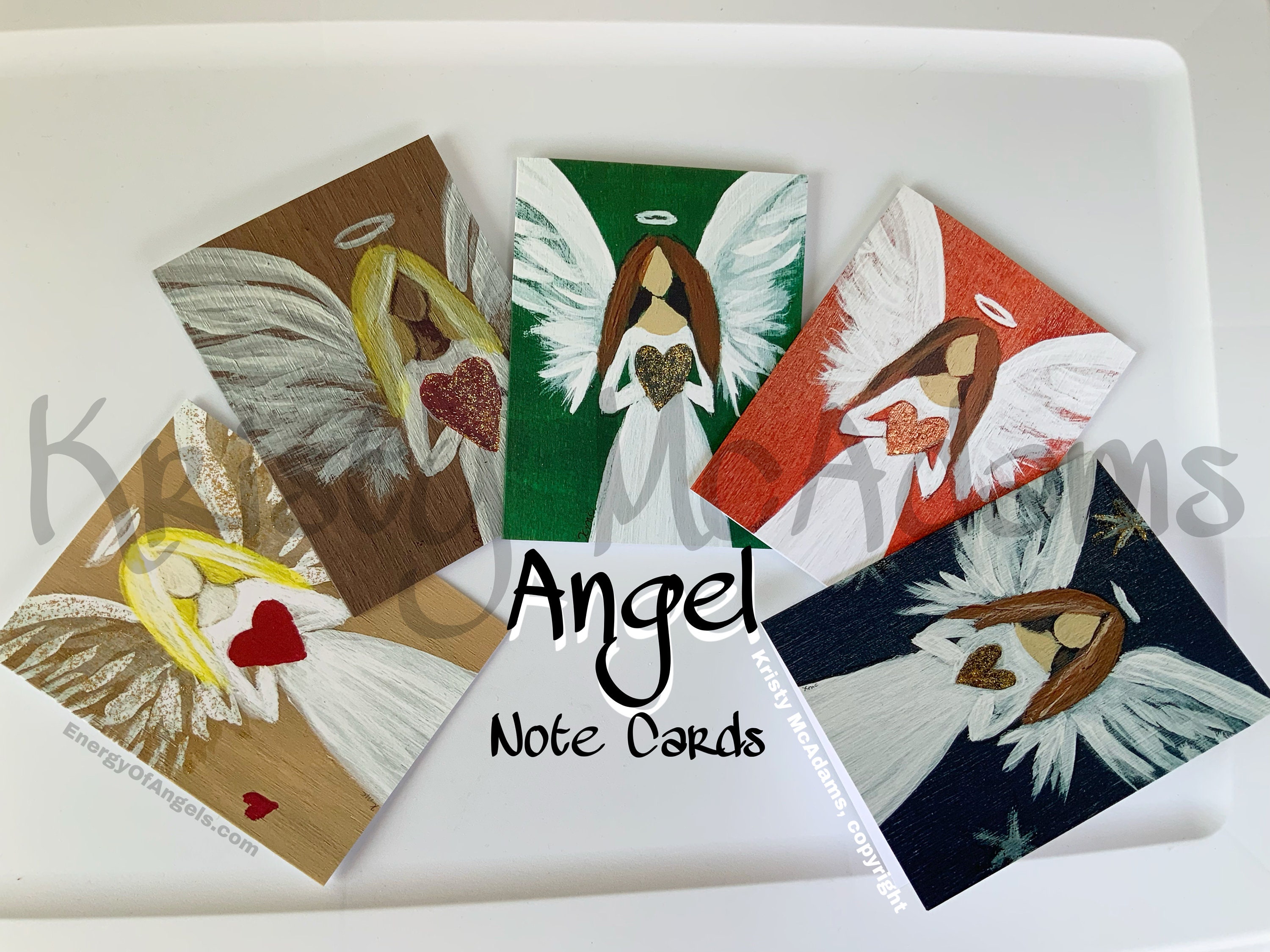 Angel Note Cards / Angelic Star Heart Card / Archangel Note Card Set ...