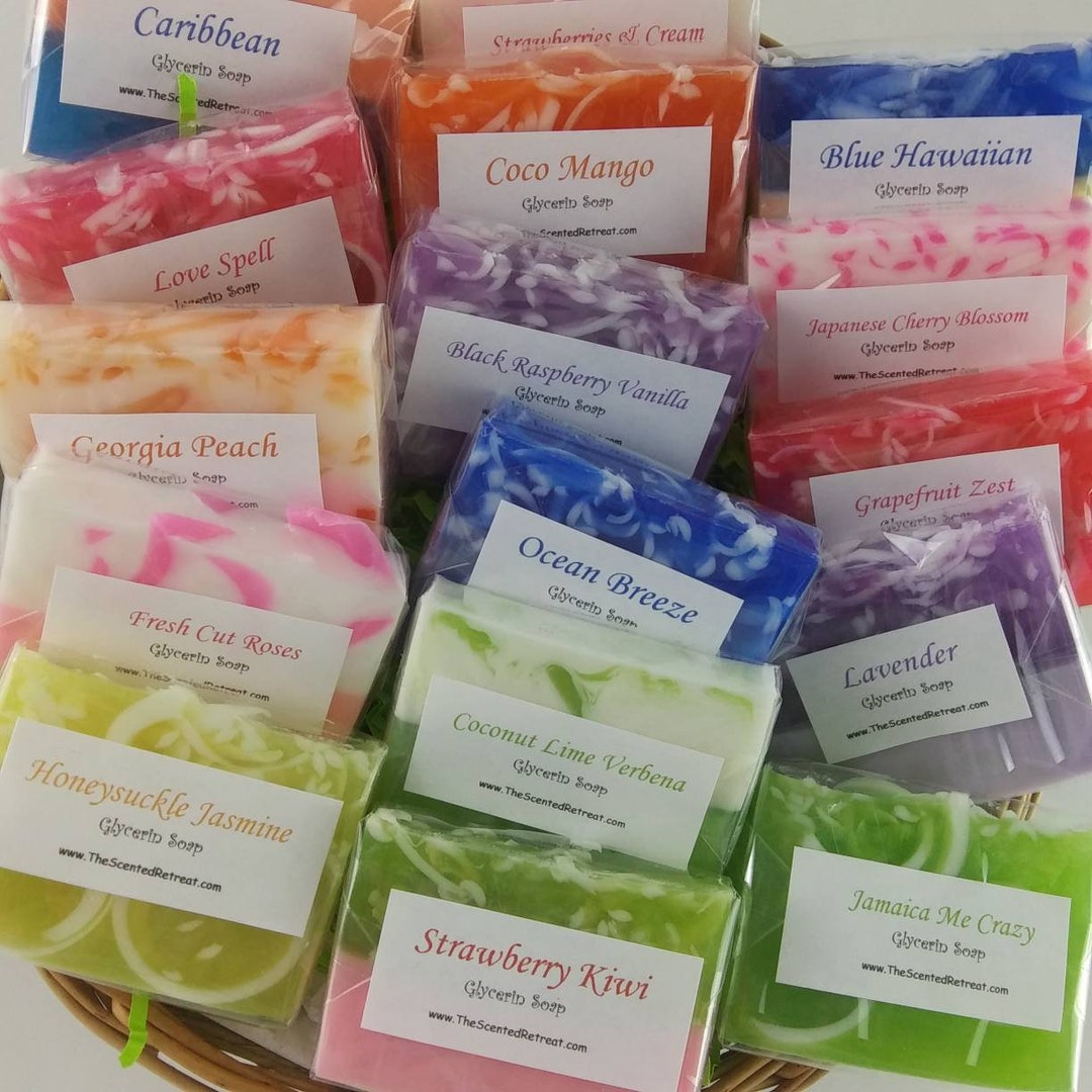 25 Soap Samples Variety Soap Grab Bag Glycerin Soap Mystery Box Baby ...