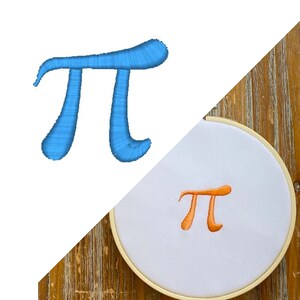 Mini Small Pi Machine Embroidery Design, Pi Embroidery Design, Math ...