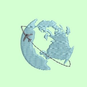 Tiny World Globe Machine Embroidery Design, Globe Embroidery Design ...