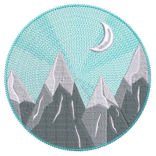 Mountain Outline Machine Embroidery Design - Etsy
