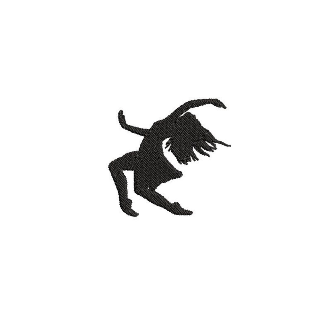 Dancer Machine Embroidery Design, 4x4 Hoop, Silhouette Dance Embroidery ...