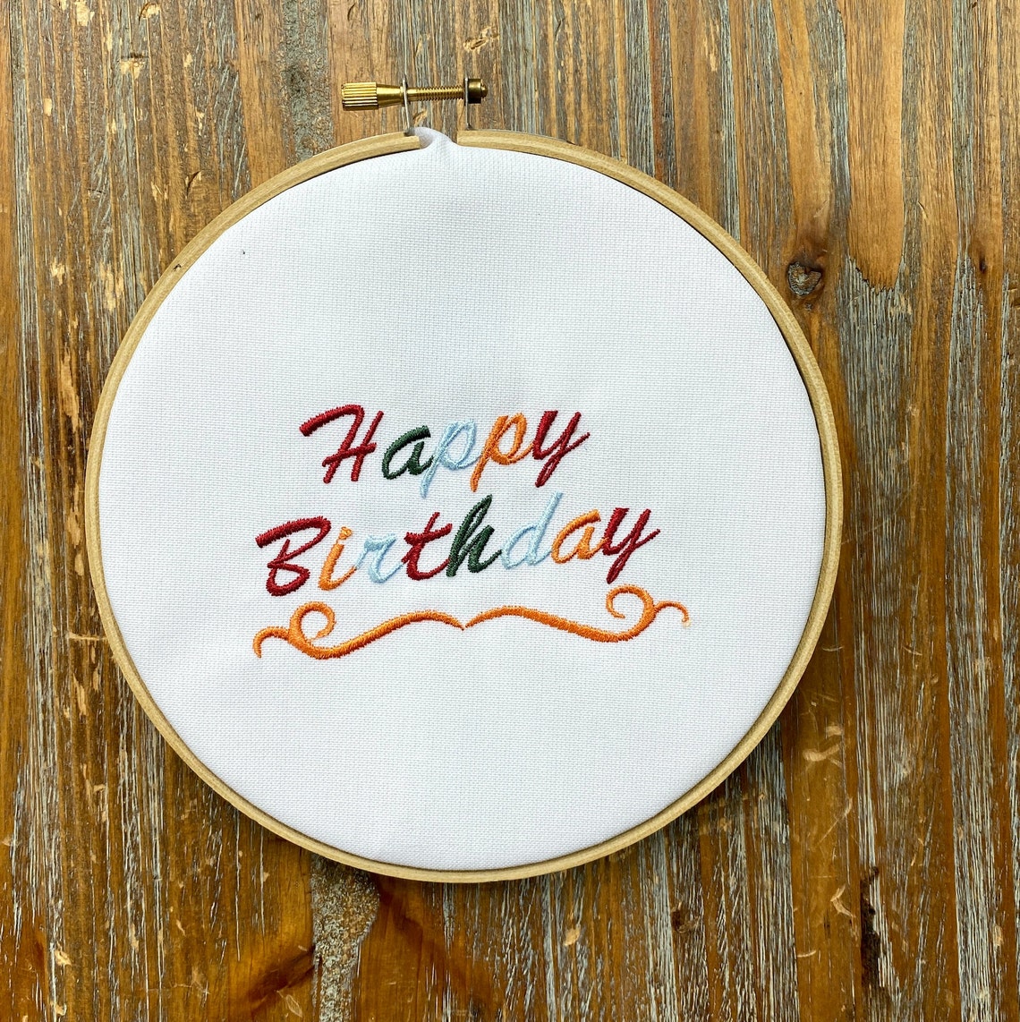 Happy Birthday Machine Embroidery Design, 2 Sizes, Birthday Embroidery ...