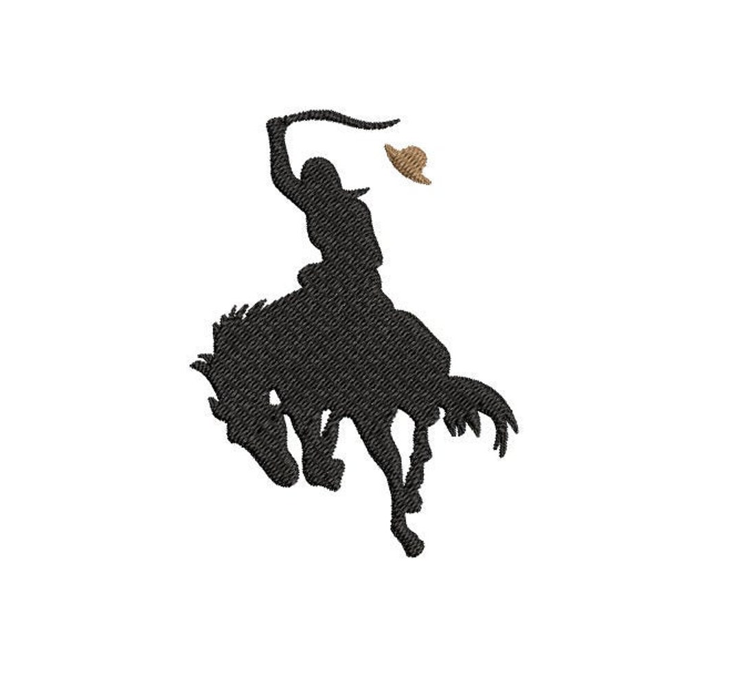 Cowgirl Machine Embroidery Design, Silhouette Embroidery Design, Rodeo ...