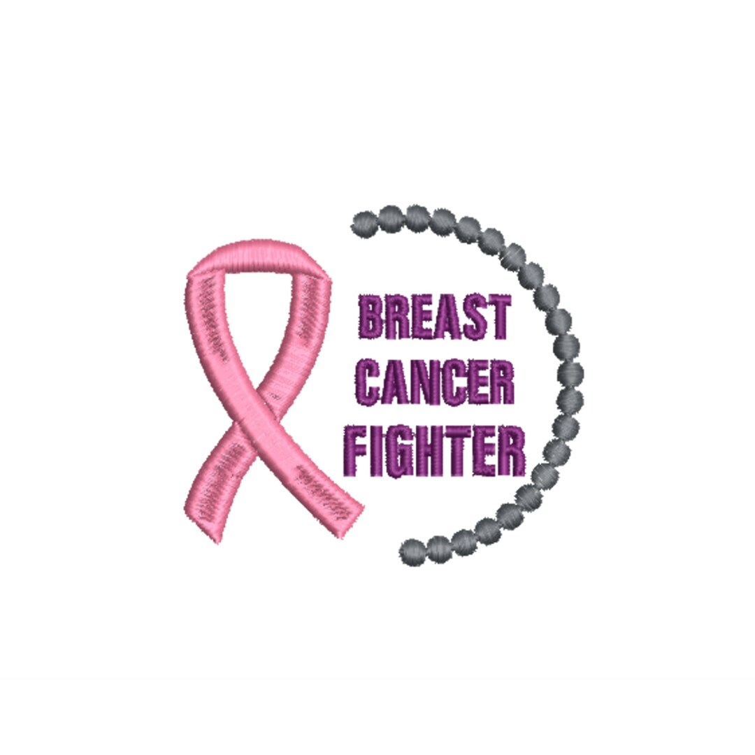 Breast Cancer Fighter Machine Embroidery Design, Breast Cancer ...