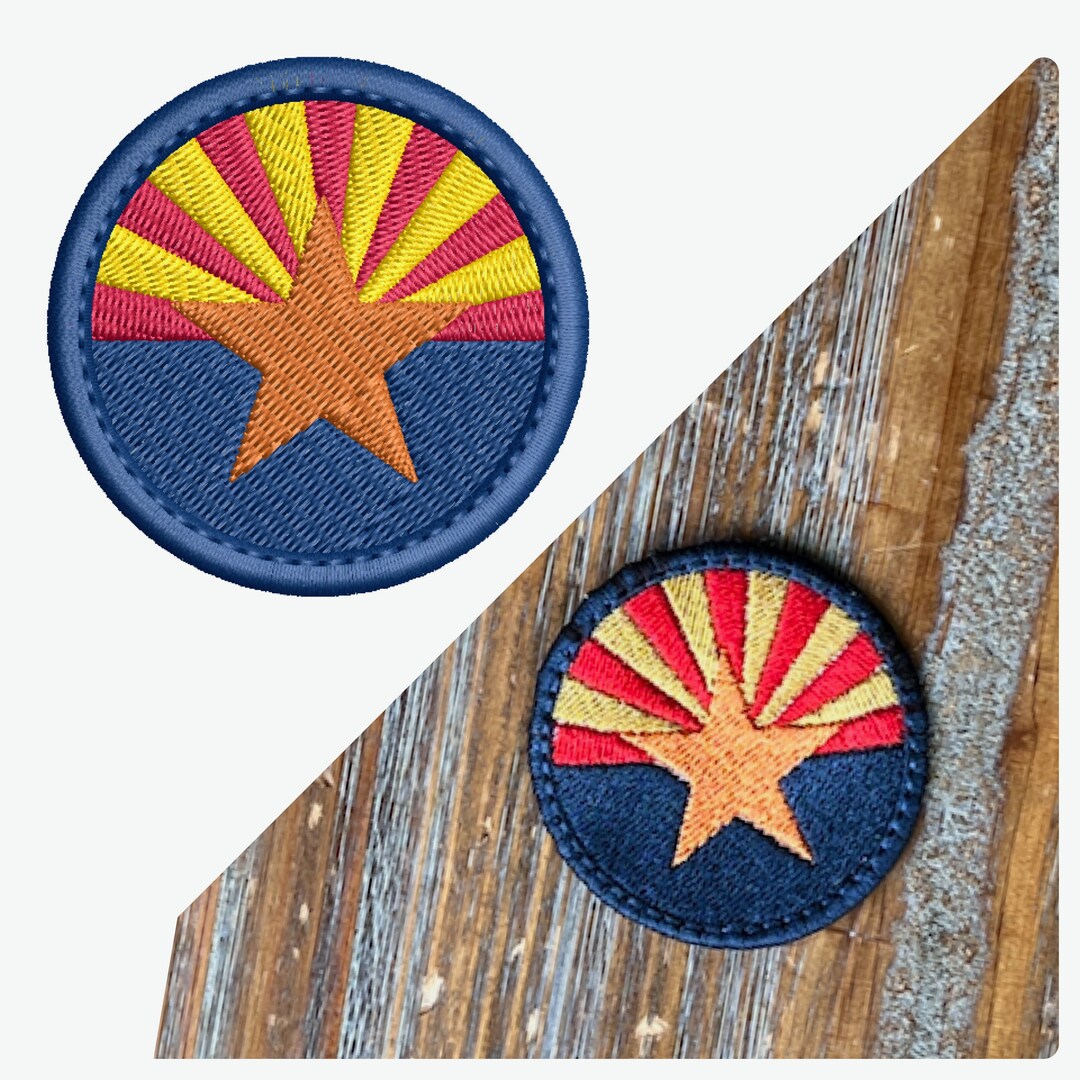 ITH Arizona Flag Patch Machine Embroidery Design, Arizona Patch ...