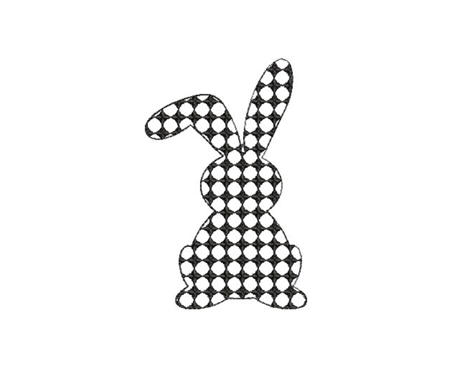 Dot Bunny Machine Embroidery Design 2 Sizes Easter Bunny - Etsy