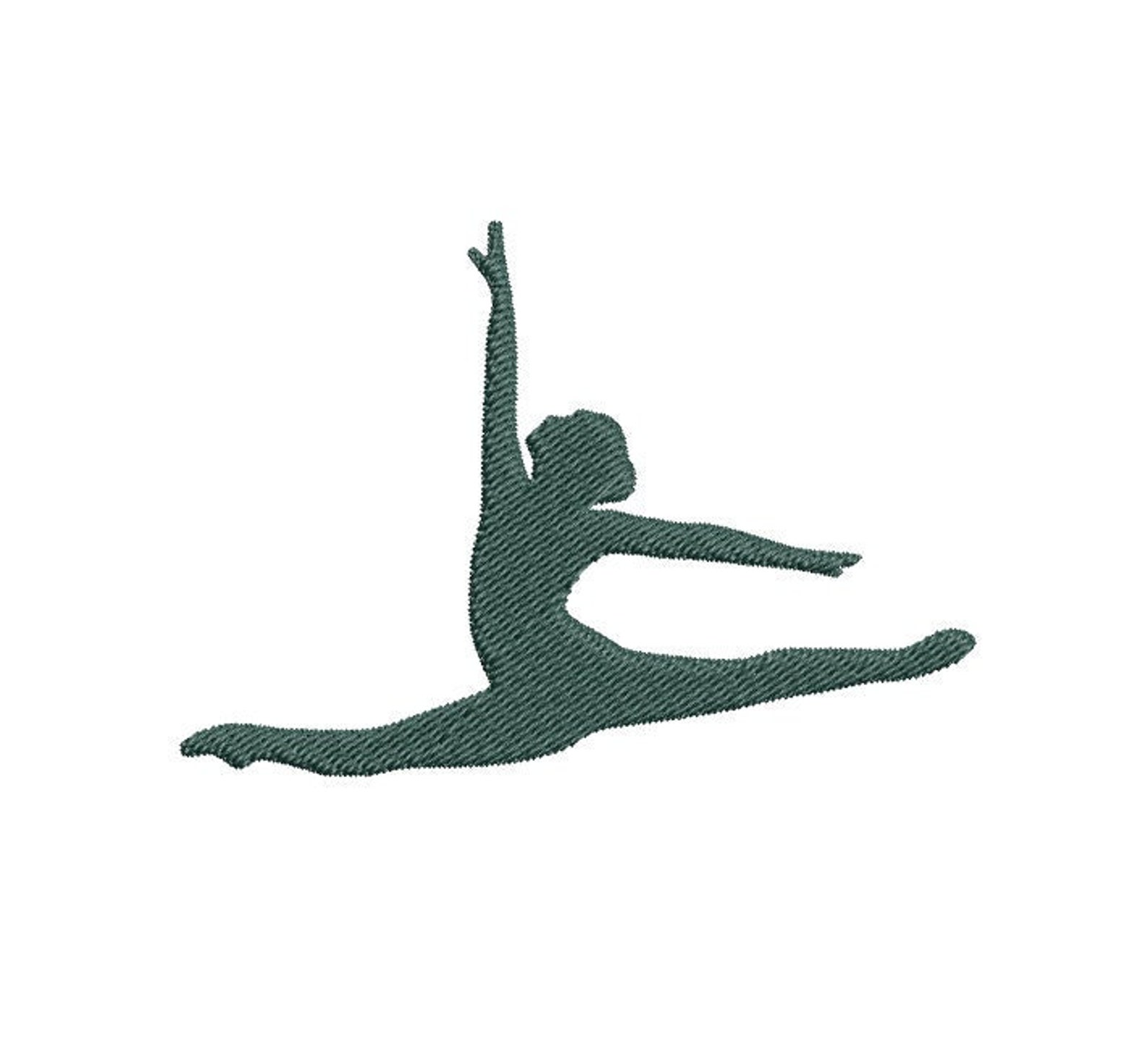 Dancer Machine Embroidery Design 4x4 and 5x7 Silhouette 3 - Etsy