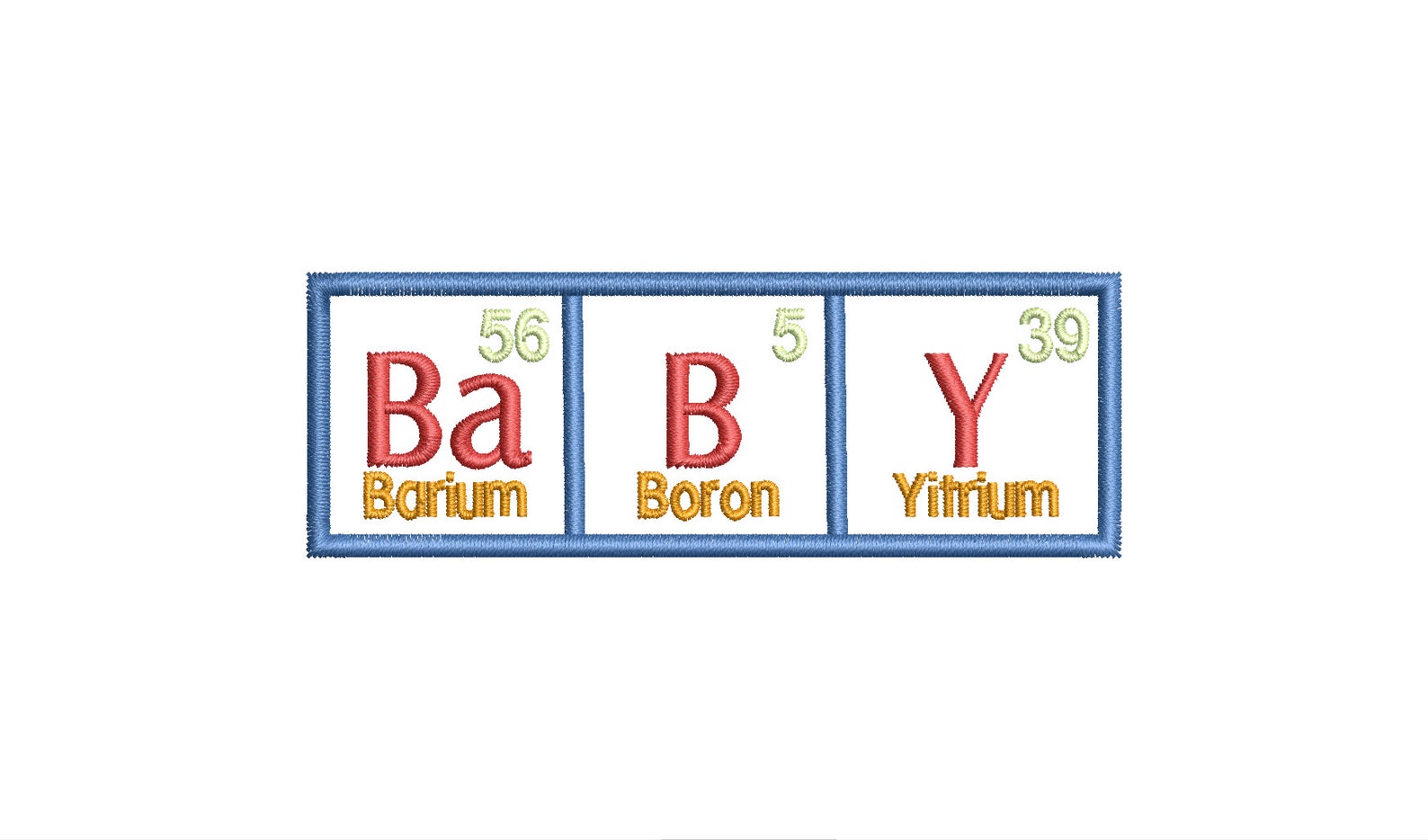 Baby Periodic Table of Elements Machine Embroidery Design-4x4 - Etsy