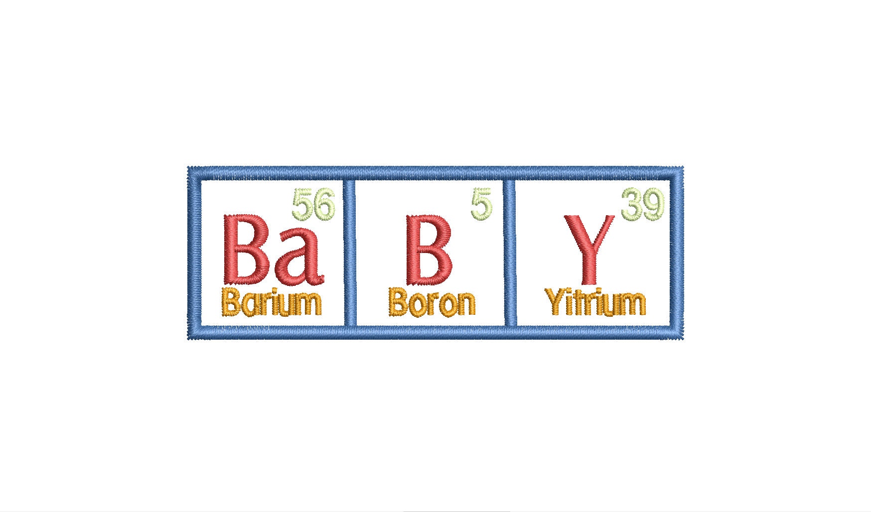 Baby Periodic Table of Elements Machine Embroidery Design-4x4 - Etsy