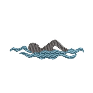 Swim Machine Embroidery Design, Swim Embroidery Design, Swimming ...