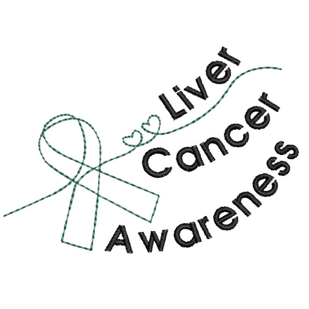 Liver Cancer Awareness Ribbon Machine Embroidery Design - Etsy