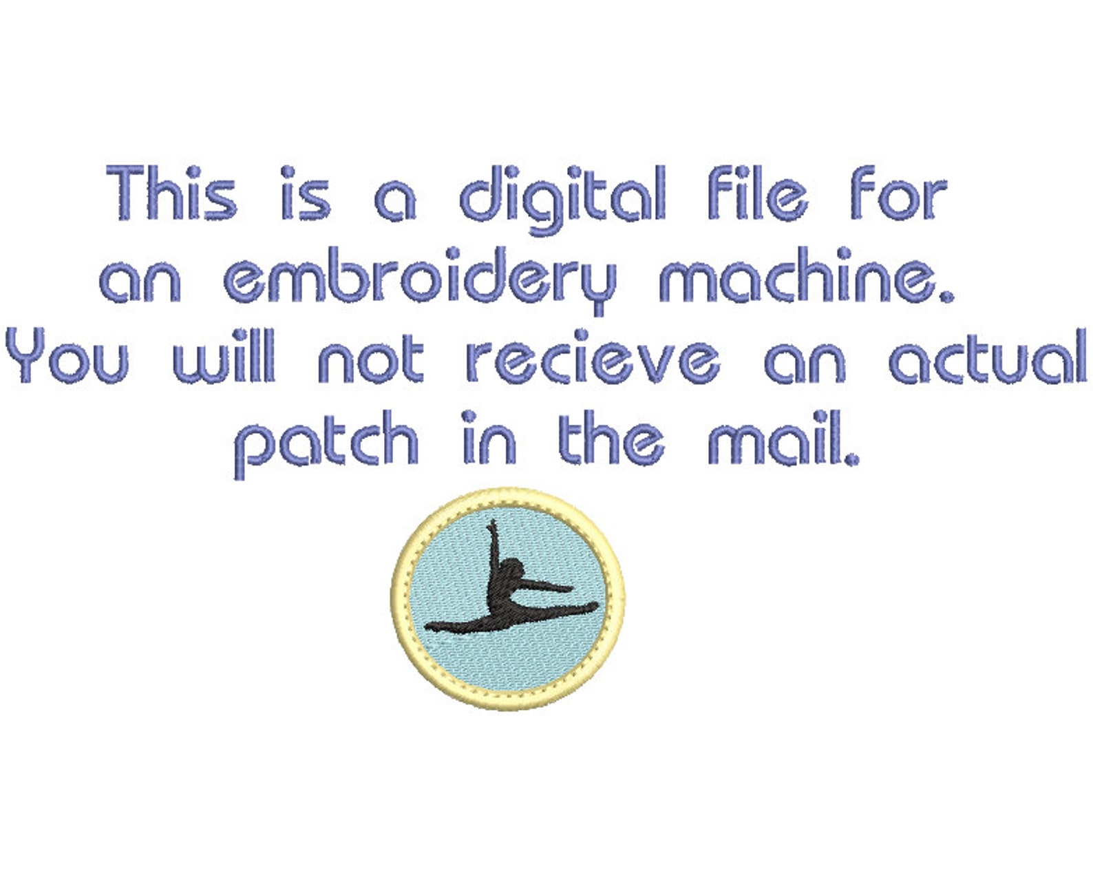 Dance Patch Machine Embroidery Design 2 Designs Patch | Etsy