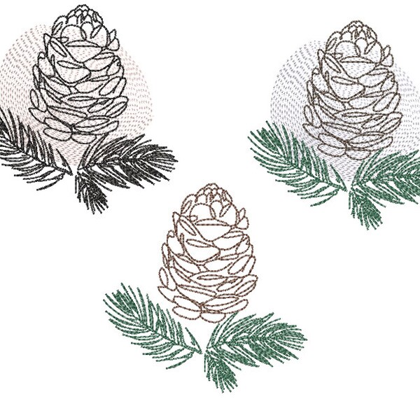 Pine Cone Embroidery - Etsy