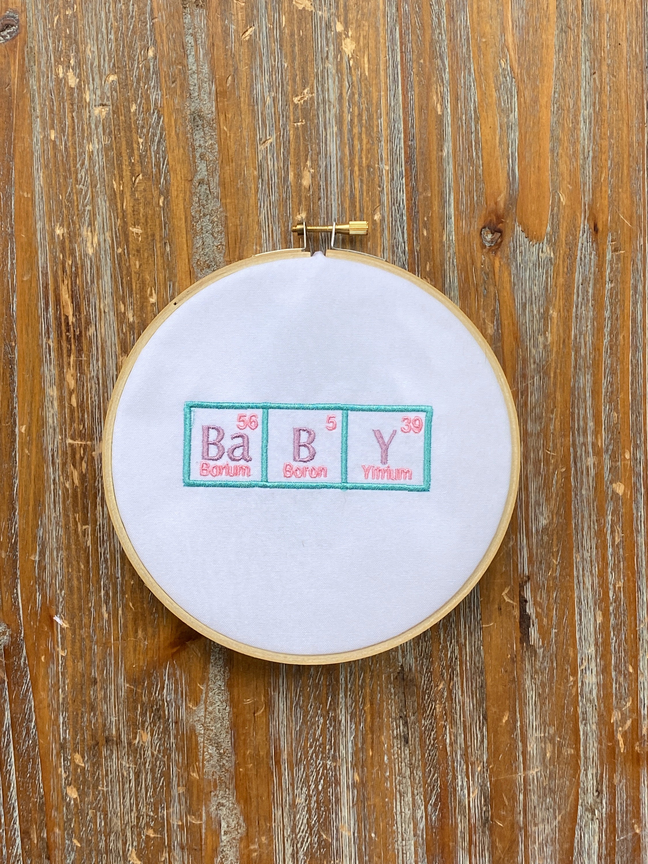 Baby Periodic Table of Elements Machine Embroidery Design-4x4 Hoop ...