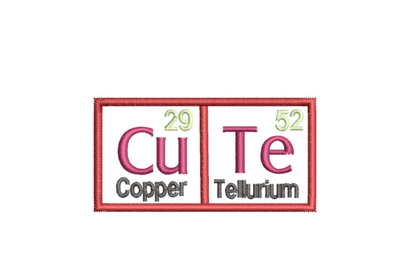 Cute Machine Embroidery Design, Run Periodic Table of Elements ...