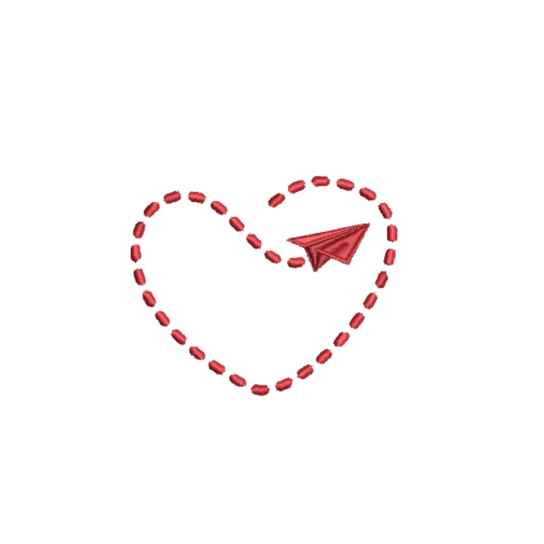 Heart Plane Machine Embroidery Design, Airplane Embroidery Design ...