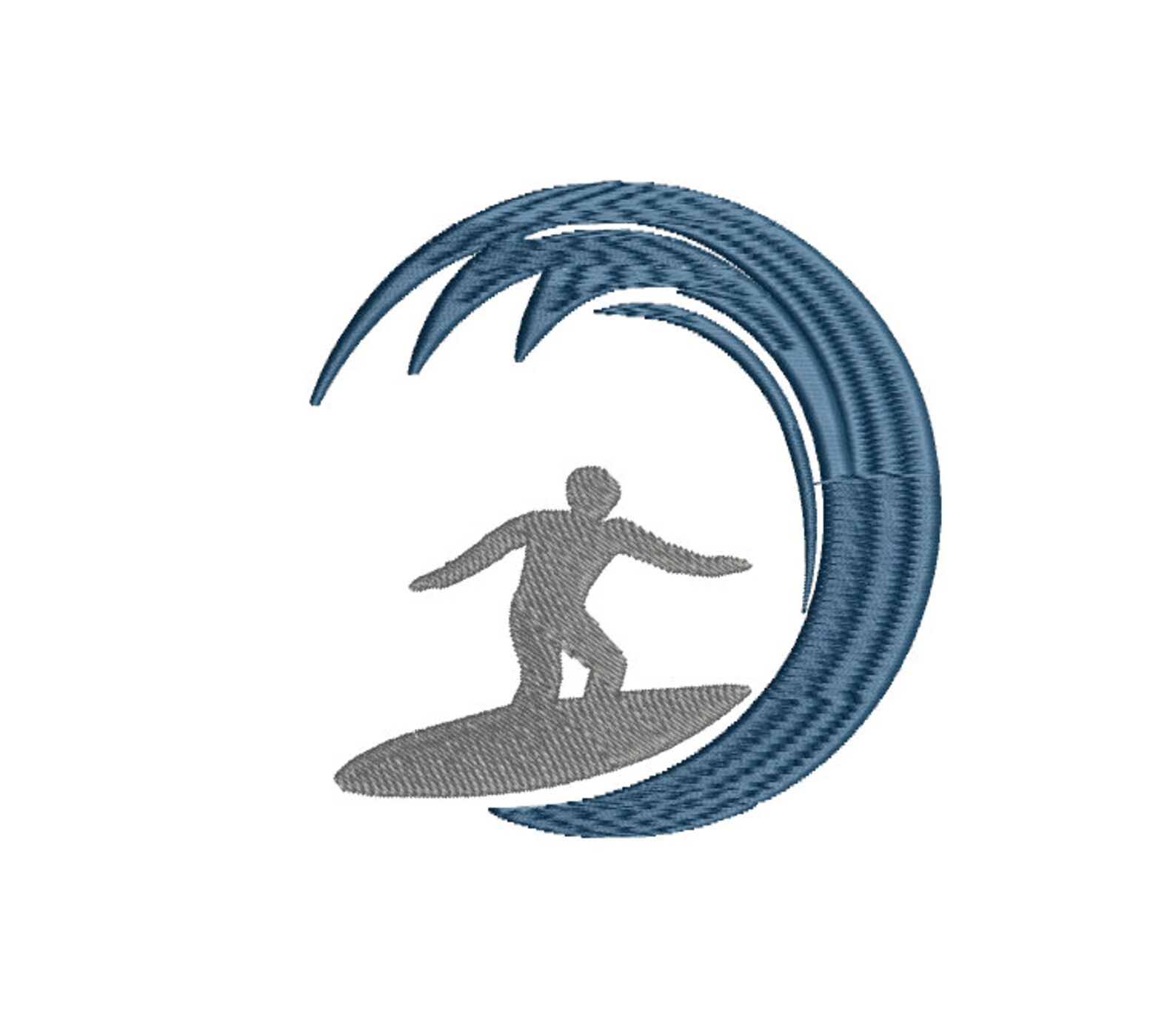 Surf Machine Embroidery Design, 2 Sizes, Surfing Embroidery Design ...