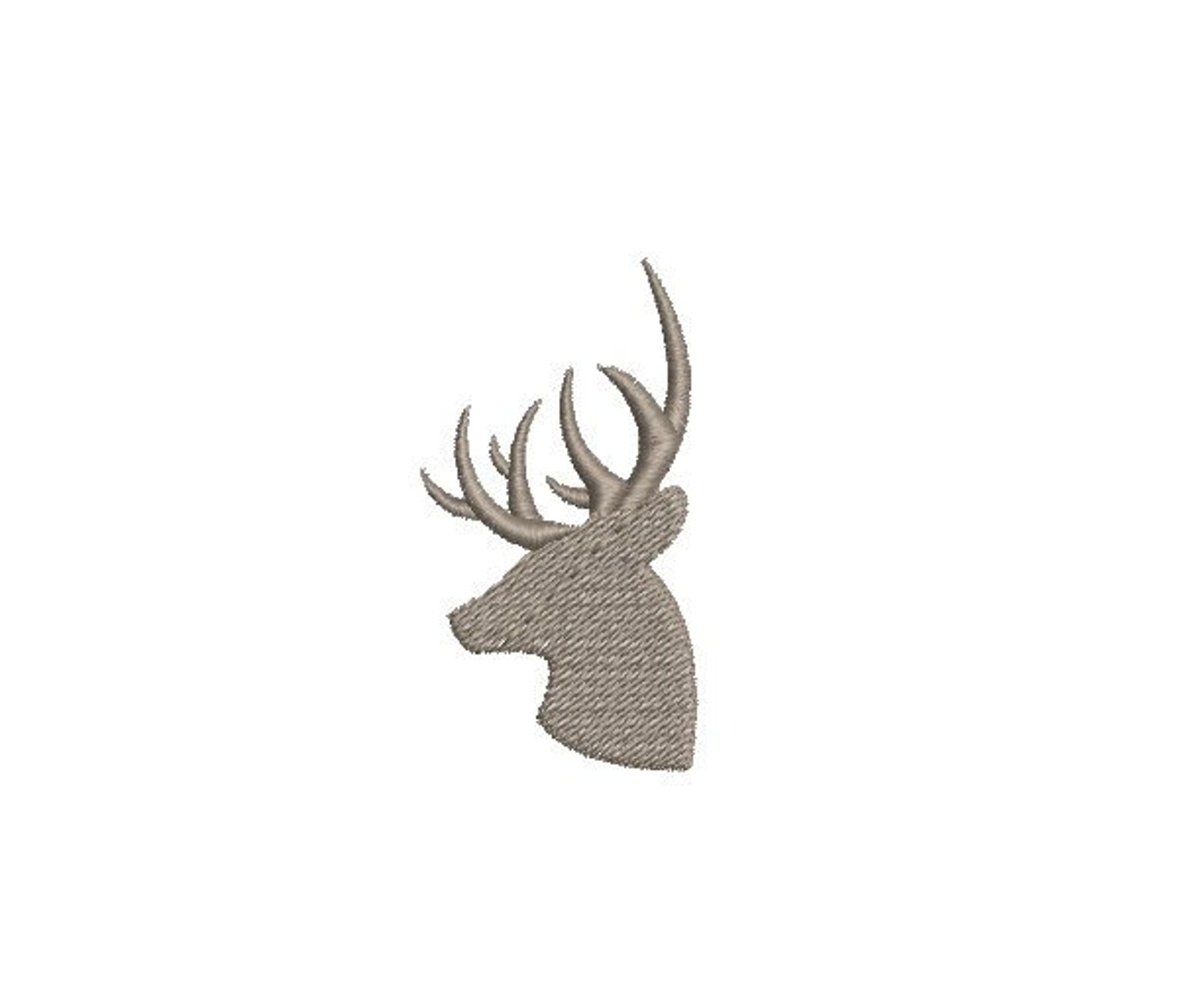 Deer Silhouette Machine Embroidery Design Hunting Embroidery - Etsy