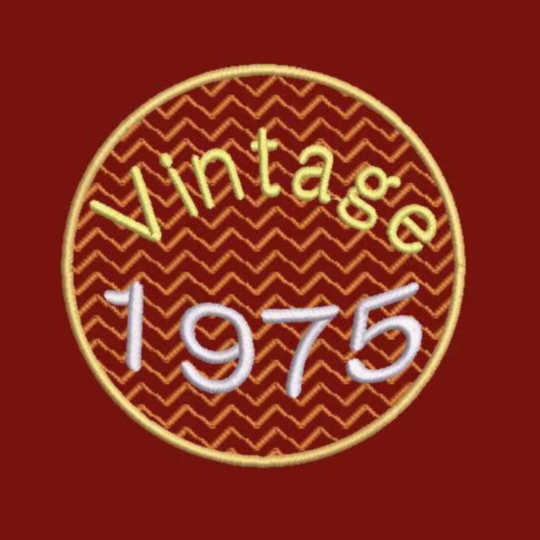 1975 Seal Machine Embroidery Design, 50th Birthday Embroidery Design ...