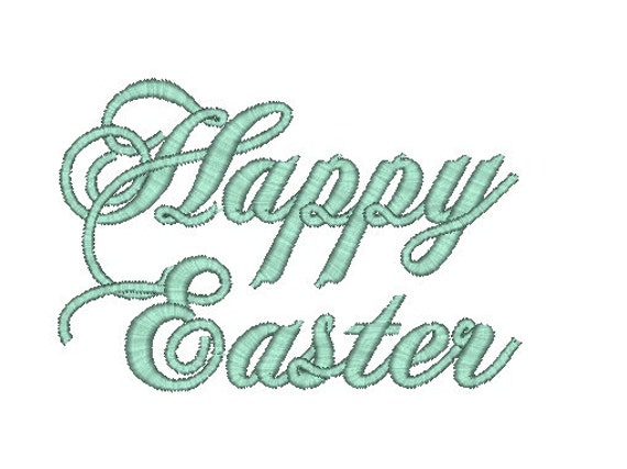 Happy Easter Machine Embroidery Design Happy easter Script | Etsy