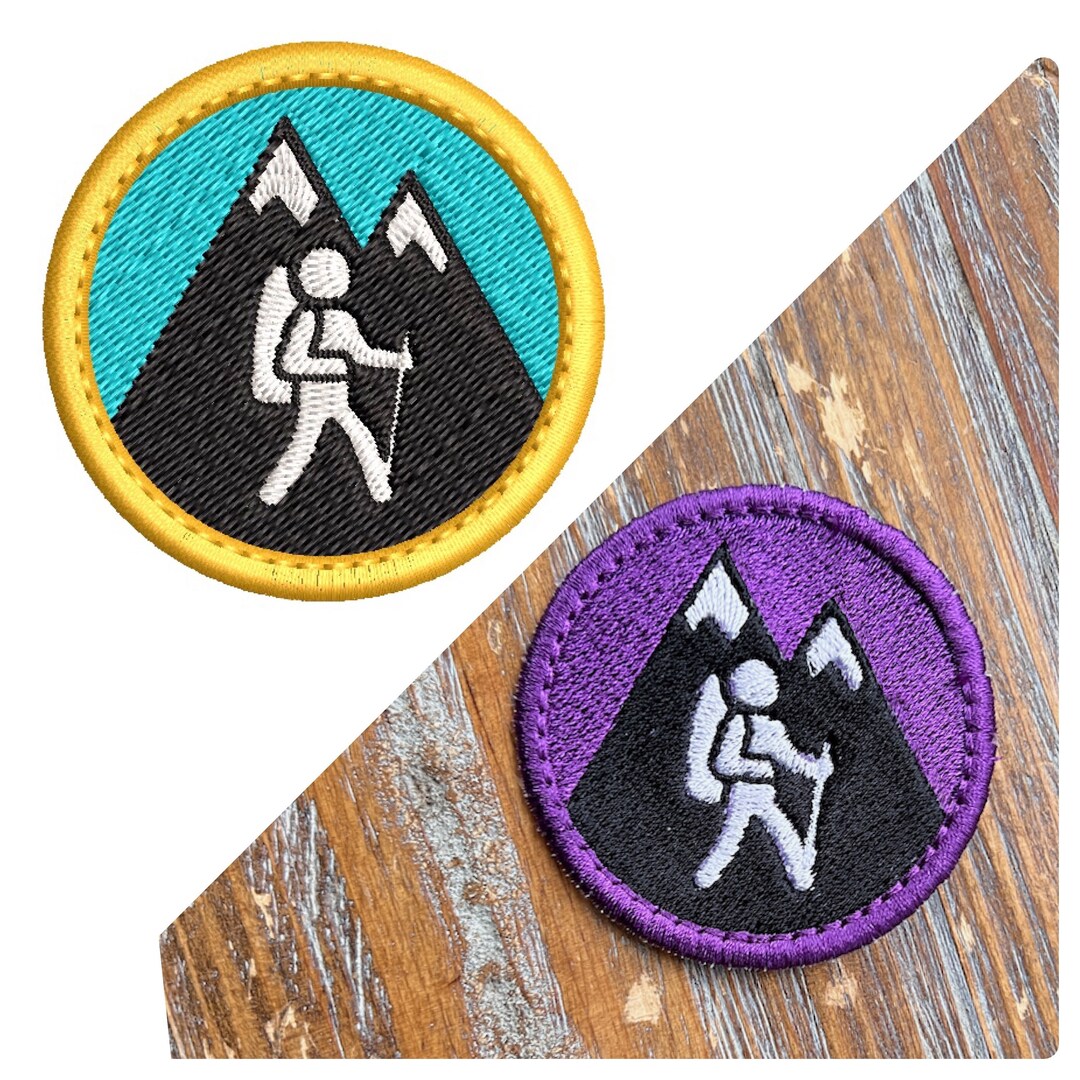 ITH Hiker Patch Machine Embroidery Design, Patch Embroidery Design ...