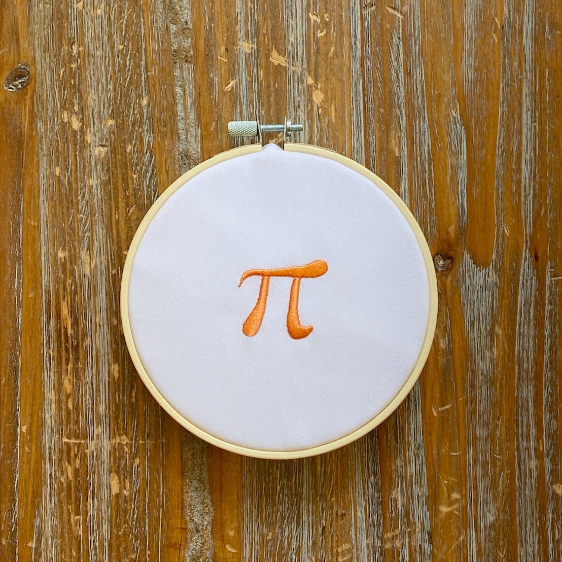 Mini Small Pi Machine Embroidery Design, Pi Embroidery Design, Math ...