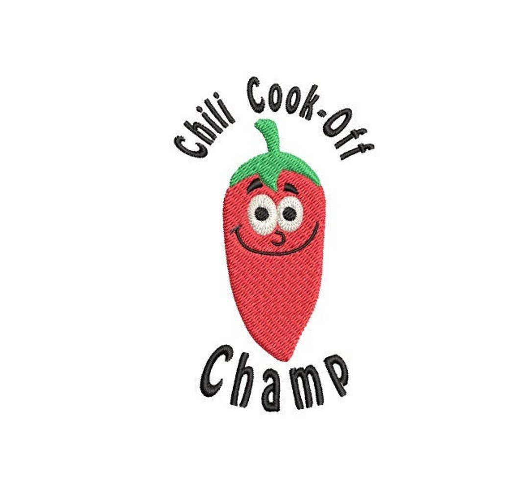 Chili Cook-off Champ Machine Embroidery Design, Chili Embroidery Design ...