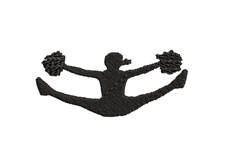 Cheerleader Machine Embroidery Design 4x4 Hoop Cheerleading | Etsy