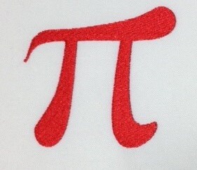 Pi Machine Embroidery Design 3.1415 Pi Embroidery Design | Etsy