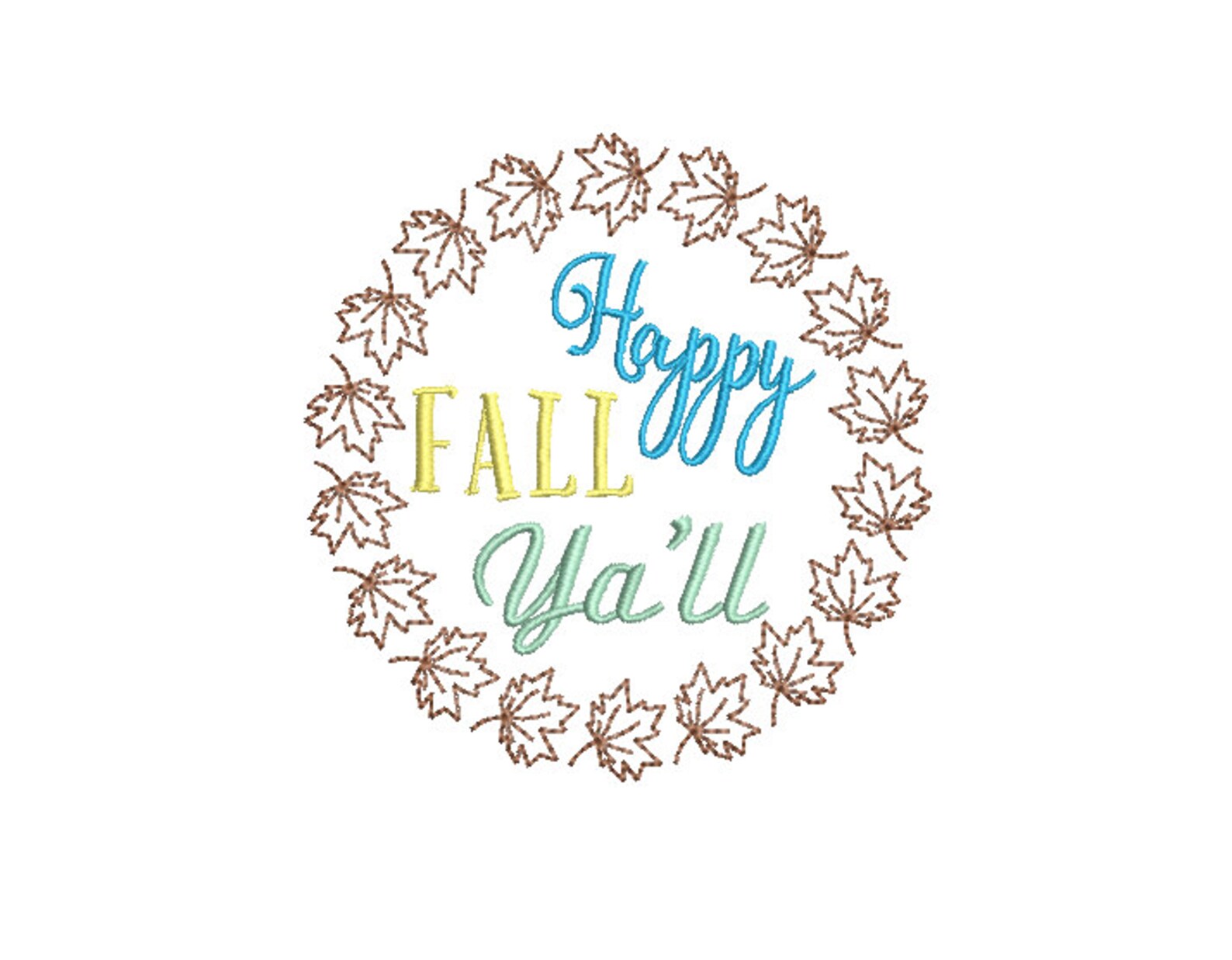 Collection of Autumn Machine Embroidery Design, 6 Designs, Autumn ...