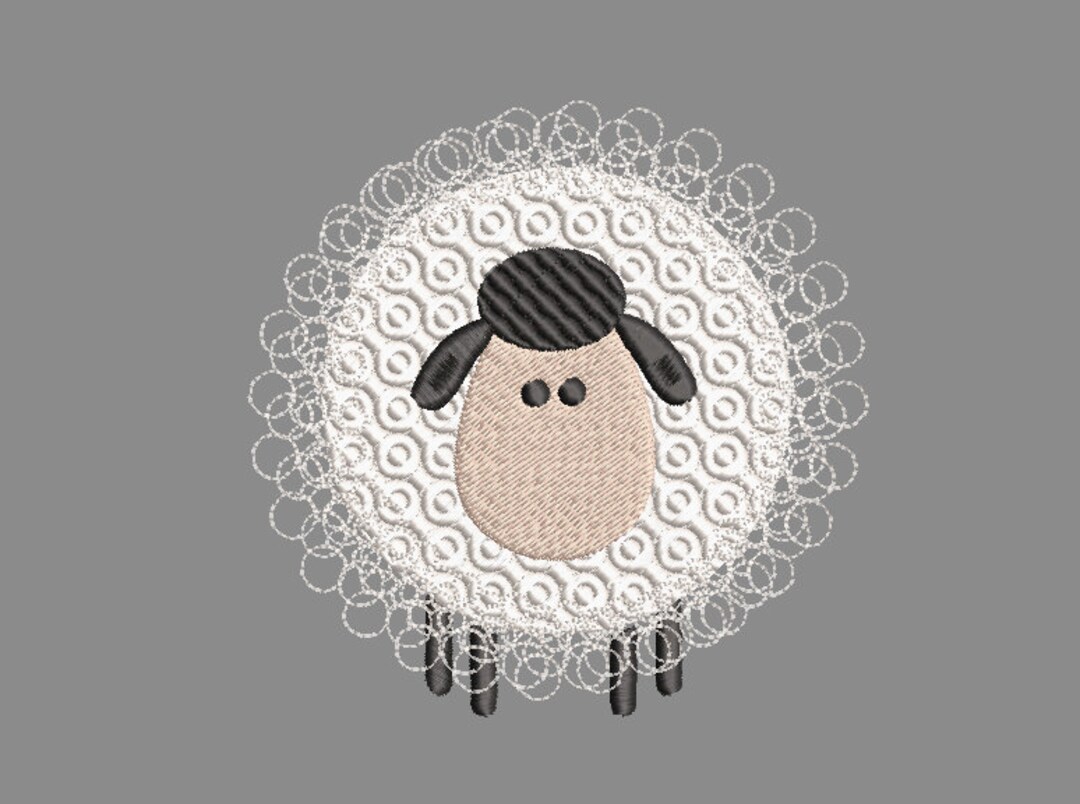 Silly Sheep Machine Embroidery Design - Sheep Nursery Embroidery, Farm ...