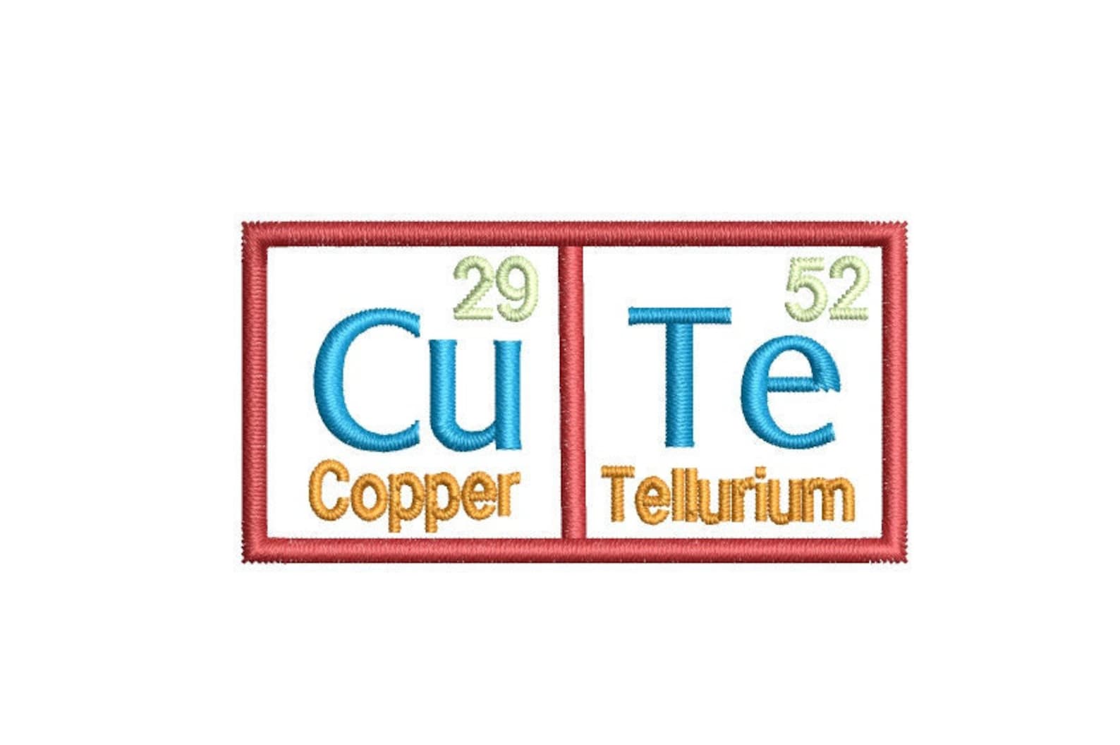 Cute Machine Embroidery Design, Run Periodic Table of Elements ...