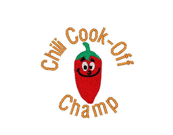 Chili Cook-Off Champ Machine Embroidery Design chili | Etsy