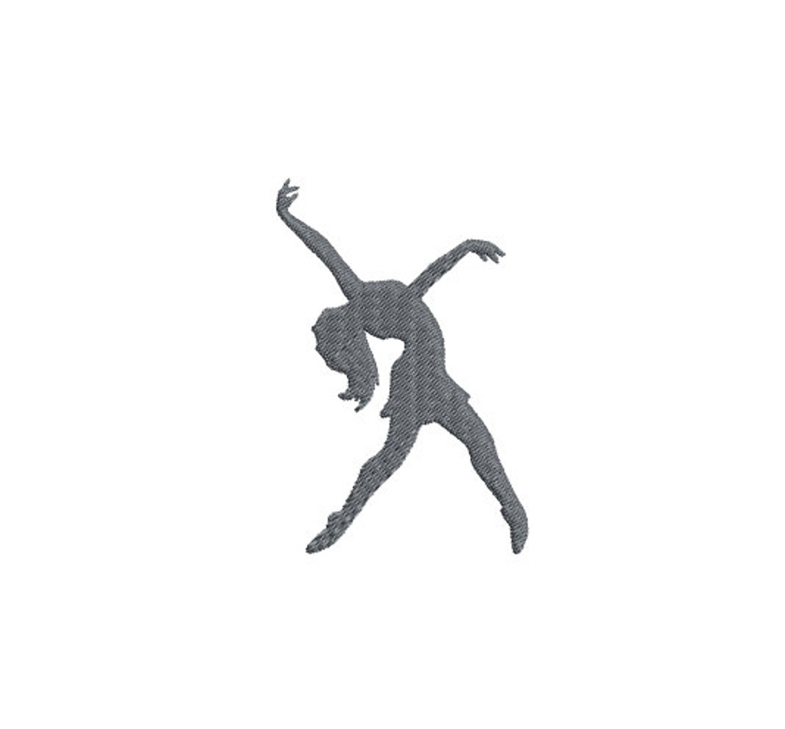 Dance Machine Embroidery Design / 2 Designs Dance Silhouette | Etsy