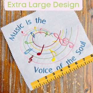 Music is the Voice of the Soul Machine Embroidery Design, 3 Sizes ...