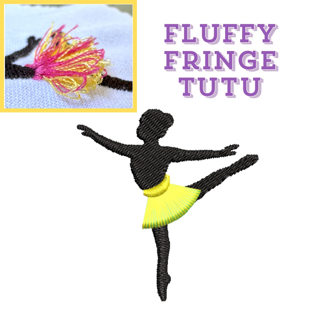 Fringe Tutu Ballerina Machine Embroidery Design, Fringe Ballet ...